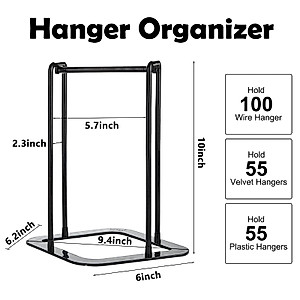 HAKDAY Hanger Storage Rack, Portable Hanger Organizer Rack, Hanger Stacker Hanger Storage Holder Hanger Caddy for Closet Laundry Dry Cleaning Room