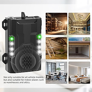 Jahy2Tech Ultrasonic Mouse Repellent for Car Engines, 2024 Upgrade Under Hood Pest Deterrent Battery Operated to Rid Rats Mice Squirrels for 12V 24V Car Truck RV Warehouse Attic, 2 Pack