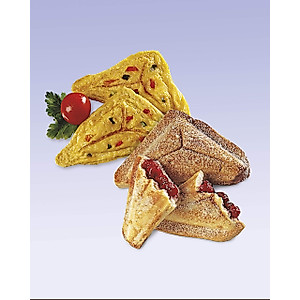 Proctor Silex Sandwich Toaster, Omelet And Turnover Maker, White (25408Y)