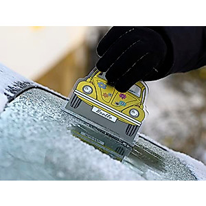 BRISA VW Collection - Volkswagen Beetle Car Bug Ice Scraper, Windscreen Scraper, Ice and Snow Remover, Winter Car Accessories (Yellow)