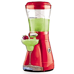 Nostalgia 64-Ounce Margarita Maker & Slushie Machine Easy-Flow Spout, Perfect for Slushies, Daiquiris, and Margaritas, Red