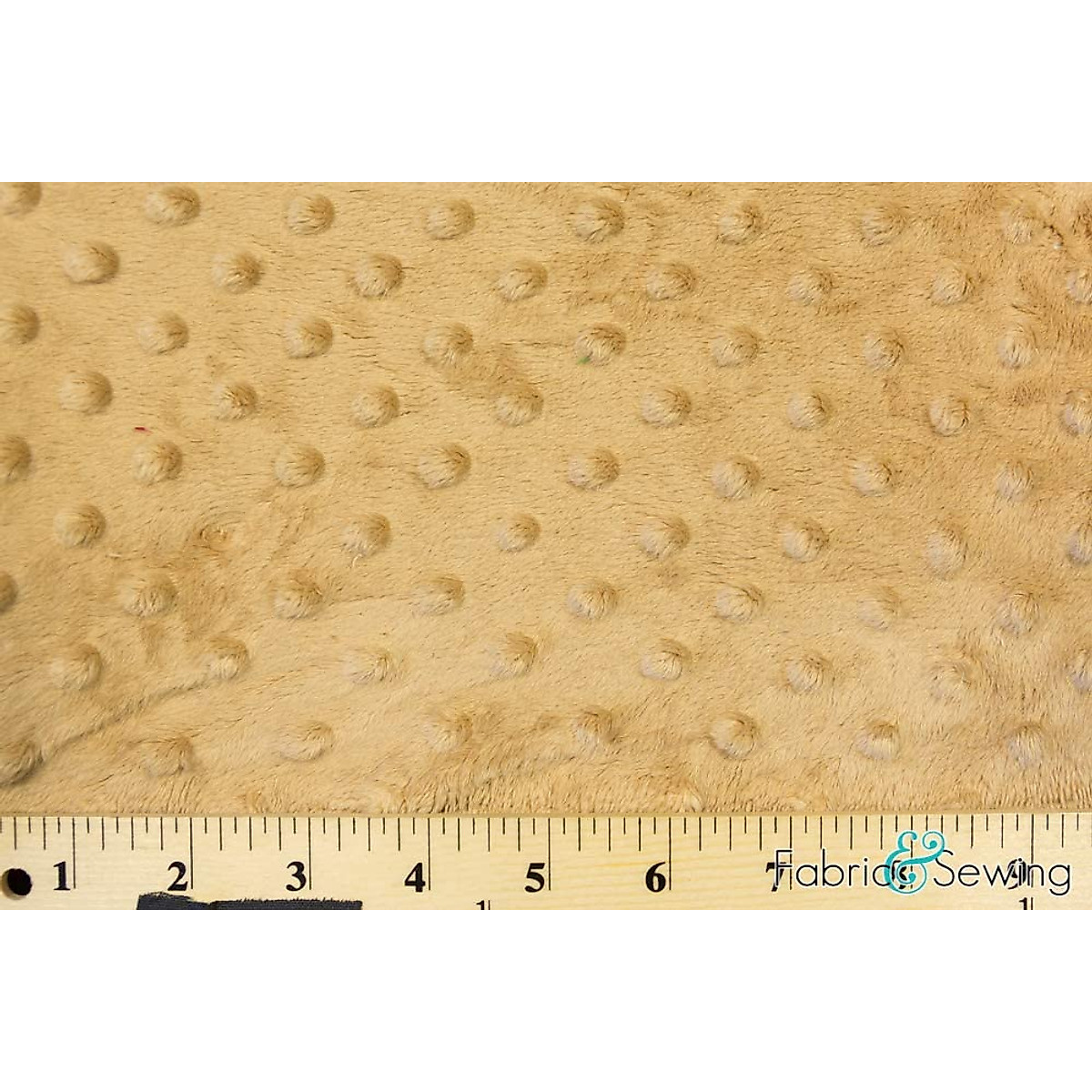 Camel Brown Minky Bubble Dimple Dot Plush Fur Fabric Polyester 58-60"
