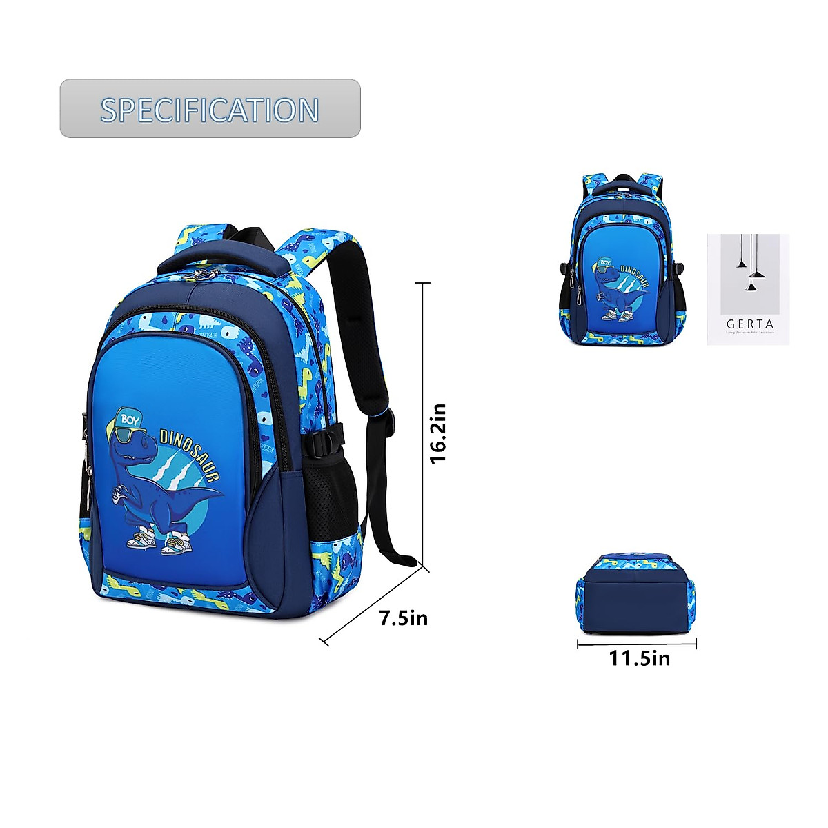 Lmwzh Backpack For Boys Kindergarten Preschool Elementary School Bags Kids Bookbag Waterproof Durable Blue（2023 Model）