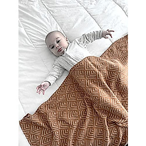 Little Jump 3 Pack Muslin Swaddle Blankets -Boho Baby Blanket Neutral for Boys & Girls- Large 47 x 47 inches,Swaddle Blankets Muslin Receiving Blanket Wrap (3 Pack Sunshine & Moon)