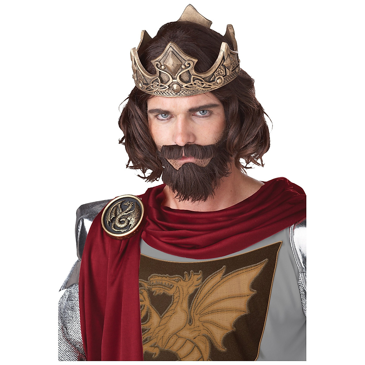 Medieval King Wig Standard Brown