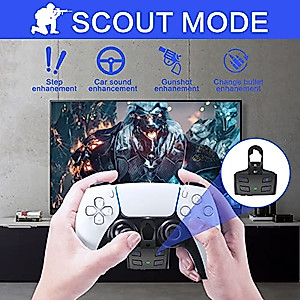 Beloader Magic Voice Adapter for PS5 Controller,Voice Changer,Superhuman Hearing, Sound Enhancer, Support 3.5 mm Audio Jack/Type-C Audio Jack Headphones.