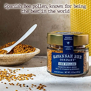 Bee Pollen Supplement by Savannah Bee - Immune System Support - Strong Antioxidant - Rich in Vitamins and Minerals - 100% Natural and Raw
