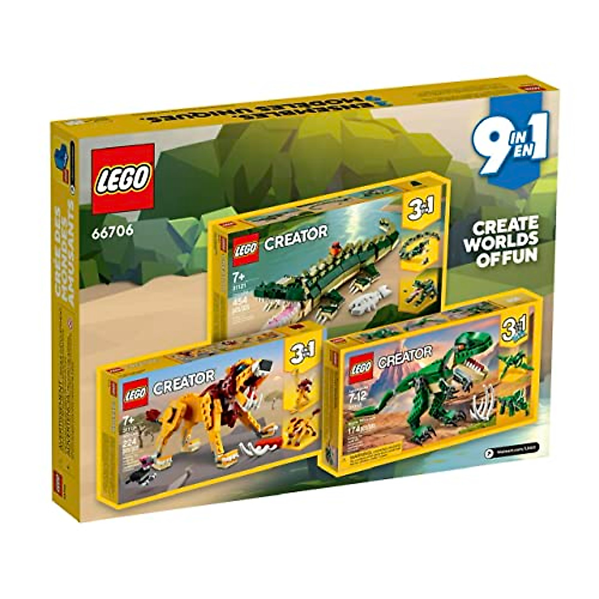 LEGO 9 in 1 Creator Animals Bundle, 852 pieces