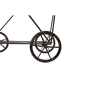 Creative Co-op Vintage Metal Laundry Basket with Wheels 25" x 15" x 26 3/4" (W x D x H)