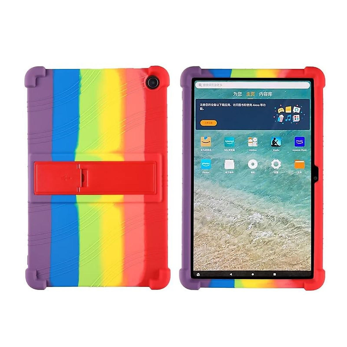 MOOPW Case for Amazon Fire max 11 - Soft Silicone Shockproof Stand Rubber Shell Protective Cover for Amazon Fire max 11 inch Tablet 2023