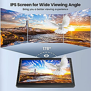 Eyoyo 12 Inch Small HDMI Monitor, Mini Monitor Portable IPS Display, External Monitor for Laptop Security Camera Raspberry pi, 1366x768 HD Monitor, Built-in Speaker…