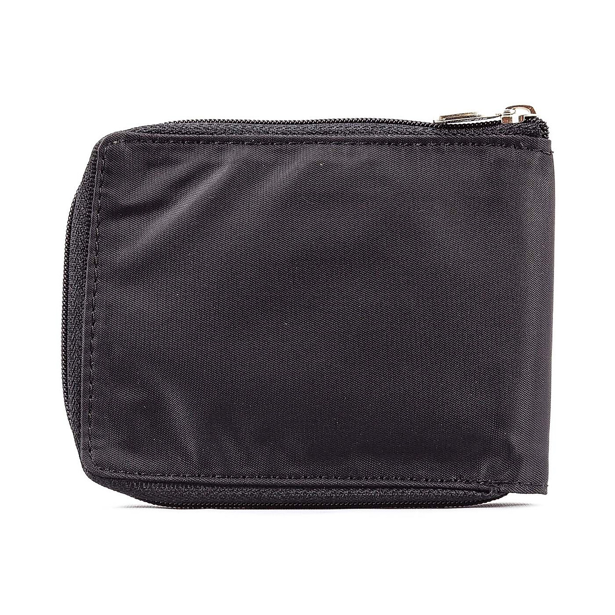 Big Skinny Men's Zippered Bi-Fold Slim Wallet, Holds Up to 25 Cards, Black