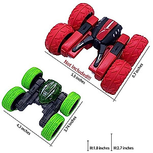 Threeking Small RC Rotating Stunt Cars Flowering Remote Control Car Toys with Lights Double-Sided Driving 360-degree Flips Rotating Car Toy