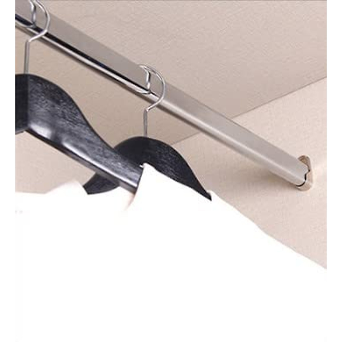 Mcredy 2 Pair Zinc Alloy Oval Hanging Rail Rod Holder End Bracket Support for Wardrobe Closet Silver 0.63" Inner Size