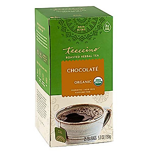 Teeccino Chocolate Lover’s Tea Variety Pack – Dark chocolate, Chocolate, Chocolate Mint – Roasted Herbal Tea That’s Caffeine Free & Prebiotic for Natural Energy, 25 Tea Bags (Pack of 3)