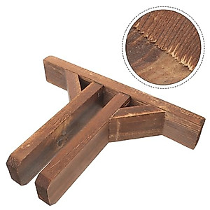 ANDRESLAD Solid Wood Screen Base Fences Thickened Divider Stand Thickened Divider Bracket Divider Supply Patio Fence Base Parts Room Screen Supply Room Divider Stand Room Screen Clips Wooden