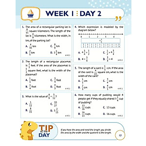 6th Grade Common Core Math: Daily Practice Workbook - Part I: Multiple Choice | 1000+ Practice Questions and Video Explanations | Argo Brothers (Next Generation Learning Standards Aligned (NGSS))