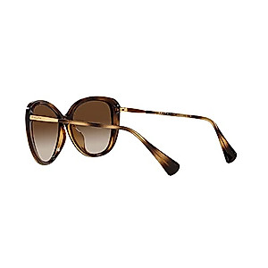 Ralph by Ralph Lauren Women's RA5288U Universal Fit Butterfly Sunglasses, Gradient Brown, 57 mm