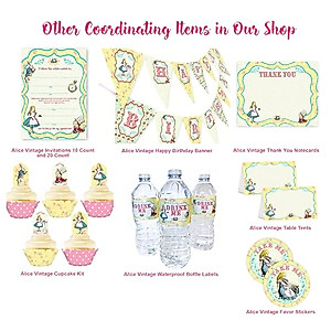 POP parties Alice In Wonderland Brights LARGE Invitations - 10 Invitations + 10 Envelopes