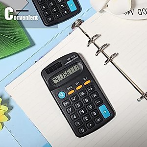 12 Pieces Pocket Size Mini Calculators Handheld Angled 8-Digit Display Calculator Basic Standard Calculators Small Accounting Desktop Calculator for Office School and Home