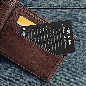 Personalized 50th Anniversary Card Gifts for Men Women - Happy 50th Anniversary Card, 50 Year Wedding Anniversary Wallet Card Present