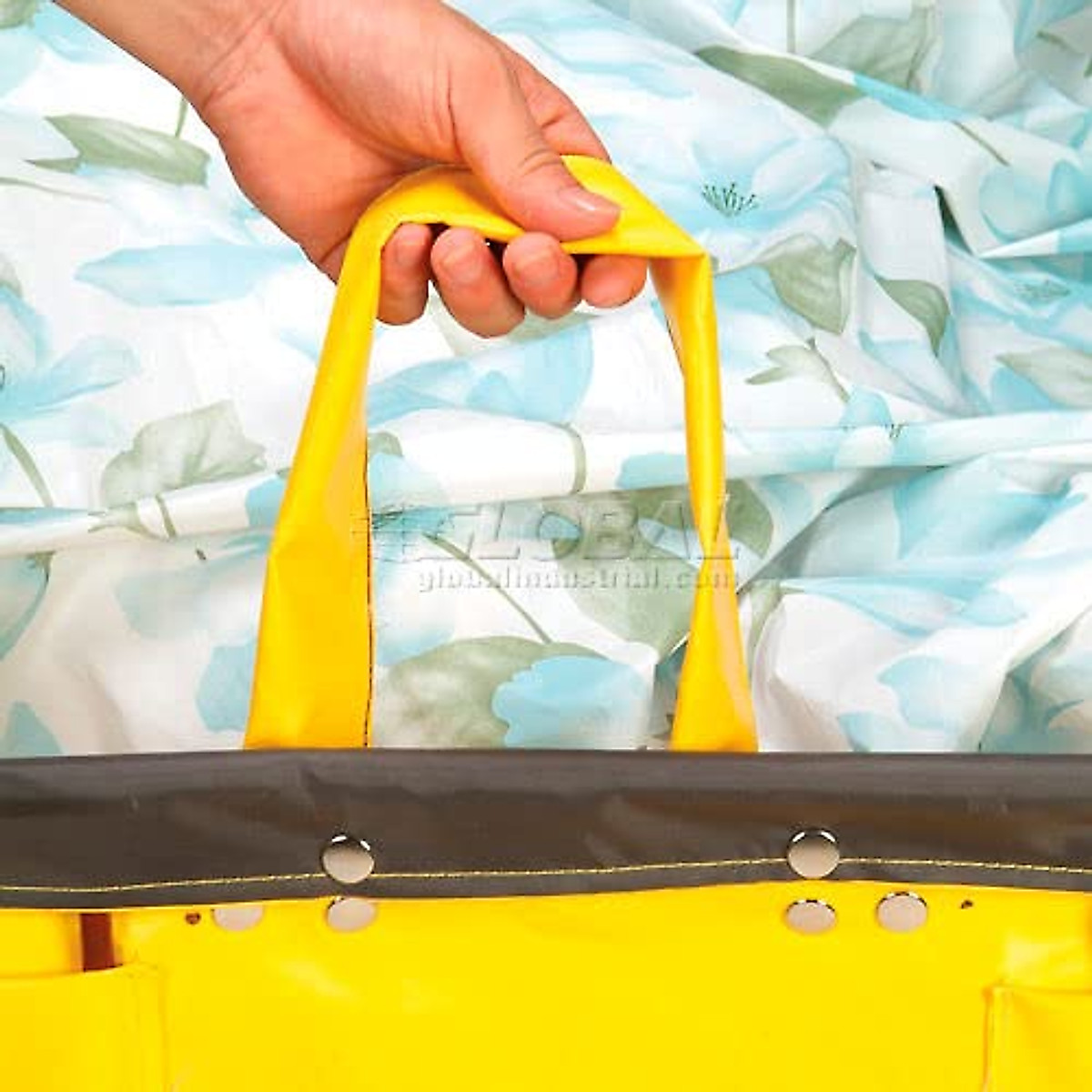 24 Bushel Yellow Vinyl Basket Bulk Truck, 53-1/4"L x 36-1/4"W x 30-1/2"H