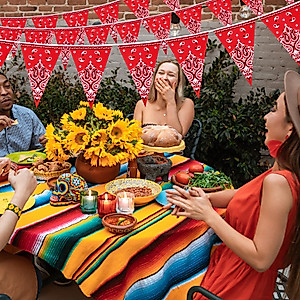 Waenerec Western Themed Party Decorations 6 Pack Red Bandana Pennant Banner Country Farm Cow Print Banner Flags Cowboy Baby Shower Decorations for Boy Rodeo Wild West Party Supplies