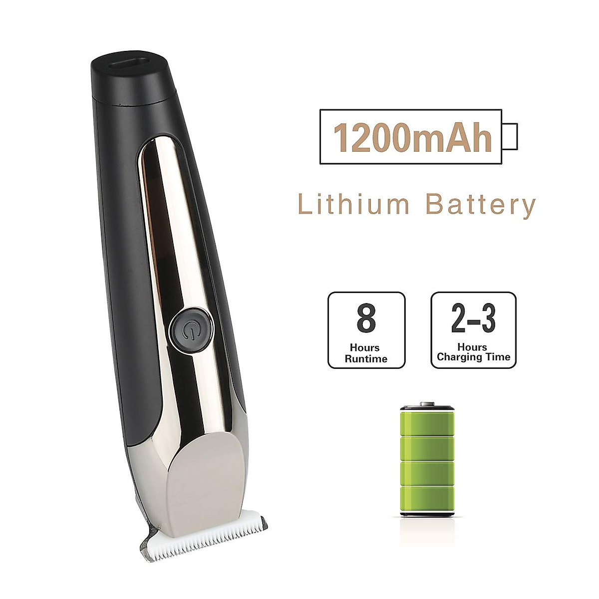 WZGZFER Hair Clippers Professional Trimmer Kit Cordless Barber Clipper with 6 Adjustable Guide Combs Rechargeable Hair Trimmer Set, Hair Cutting Machine Grooming Kit for Men/Kid/Baby (Silver)