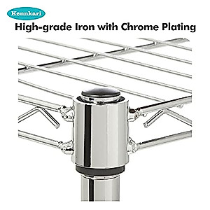 Kennkari 36“ × 14” Free Standing Shelving Unit, 5-Tier Adjustable Metal Shelf Organizer Rack for Pantry/Laundry/Kitchen/Dorm, Wire Storage Shelves (Silver)