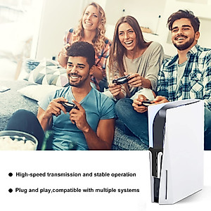 USB Hub, 5 Port USB Hub for,USB High-Speed Expansion Hub Charger USB Extender for Game Console, with 4 USB 2.0 Ports + 1 Type C 3.1 Port