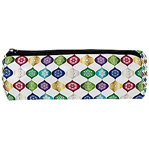 Colorful Abstract Snowflakes Pencil Bag Pen Case Stationary Case Pencil Pouch Desk Organizer Makeup Cosmetic Bag for School Office
