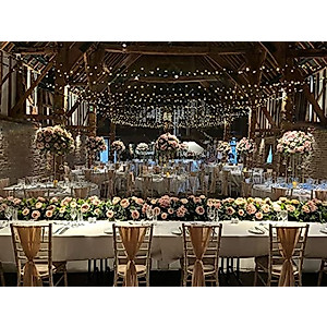 Gold Wedding Flower Stand Pack of 4, 24 Inch Tall Vase Column Stand Flower Holder, Metal Geometric Centerpieces for Table, Home Party Wedding Decorations Display Rack, Tools-Free Assembly