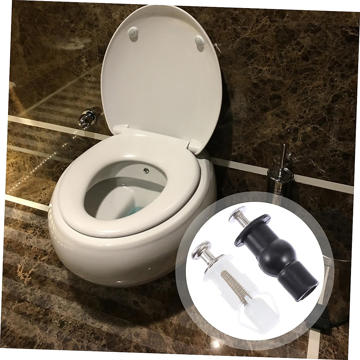 Uonlytech 4pcs toilet connector toilet parts toilet seats toilet accessories an fittings toilet bowl toilet anchor bolts Toilet Seat Replacement Bolt Replacement Toilet Seat Hinge Bolts feet