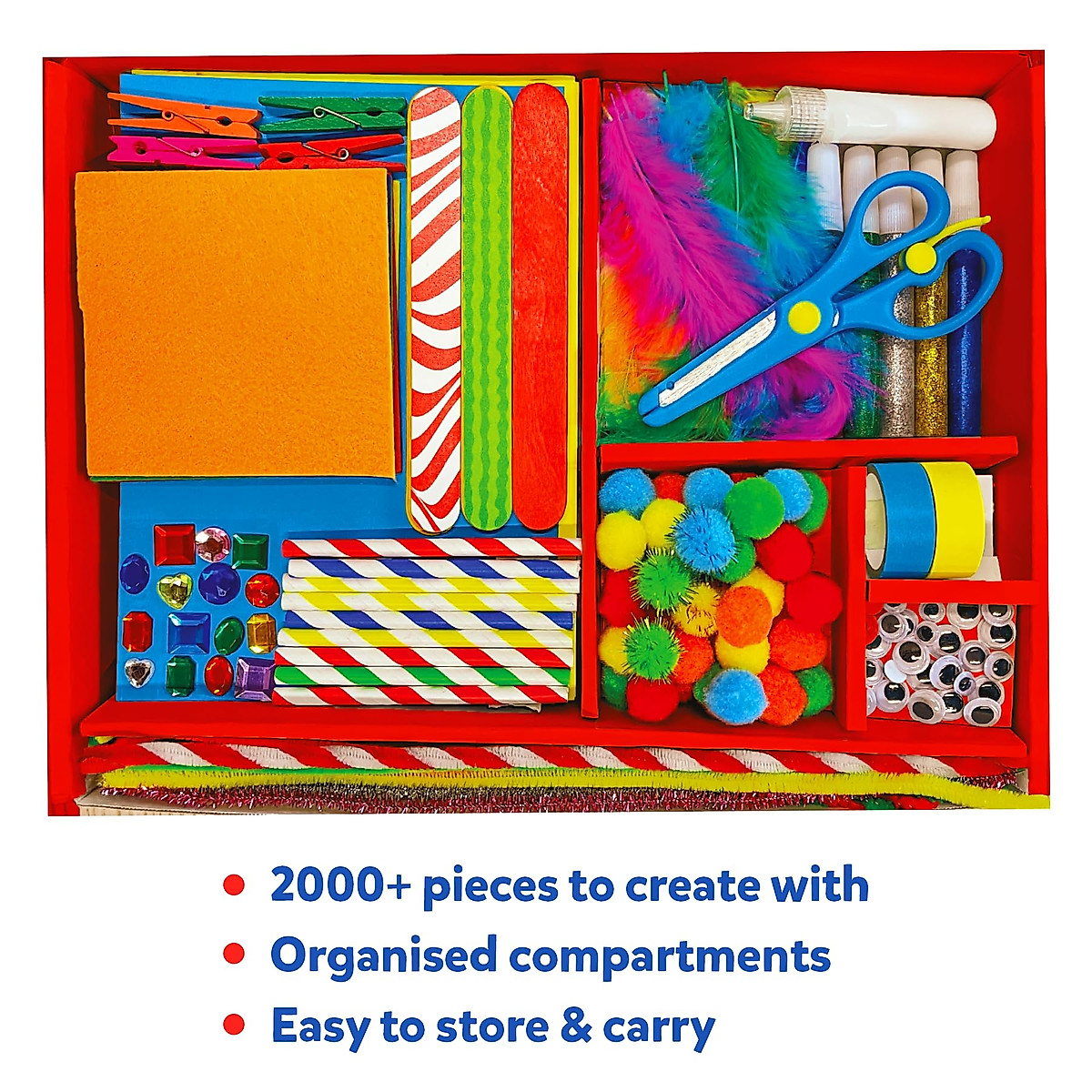 Skillmatics Ultimate Art & Craft Activity Kit, 2000+ Pieces, Art & Craft Supplies, DIY Creative Activity, Step-by-Step Guide, Gifts for Girls & Boys Ages 6, 7, 8, 9, 10, 11, 12, 13