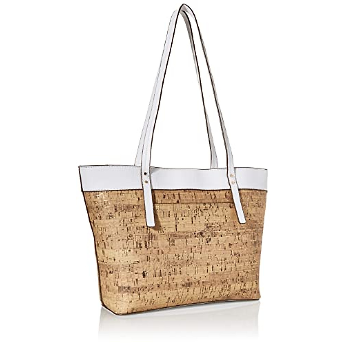 Anne Klein East west Cork Tote with Card case, Anne White