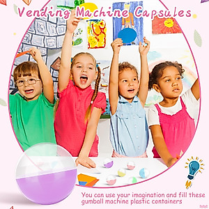 Libima 300 Pcs Gumball Machine Capsules Round Capsules 1.1" 1.25" Vending Machine Capsules Empty Clear Balls Toys Small Gumball Containers for Surprise Prize Party Favor (Sweet Color)