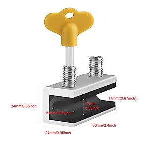 Window Locks,Sliding Security Windows Locks With Key, Window Security Bars for Vertical&Horizontal Slide Door,Adjustable Security Locks For Child Home Bedroom and Office, 4 PACK Aluminum