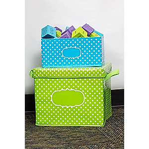 Teacher Created Resources Lime Polka Dots Storage Box (TCR20820)
