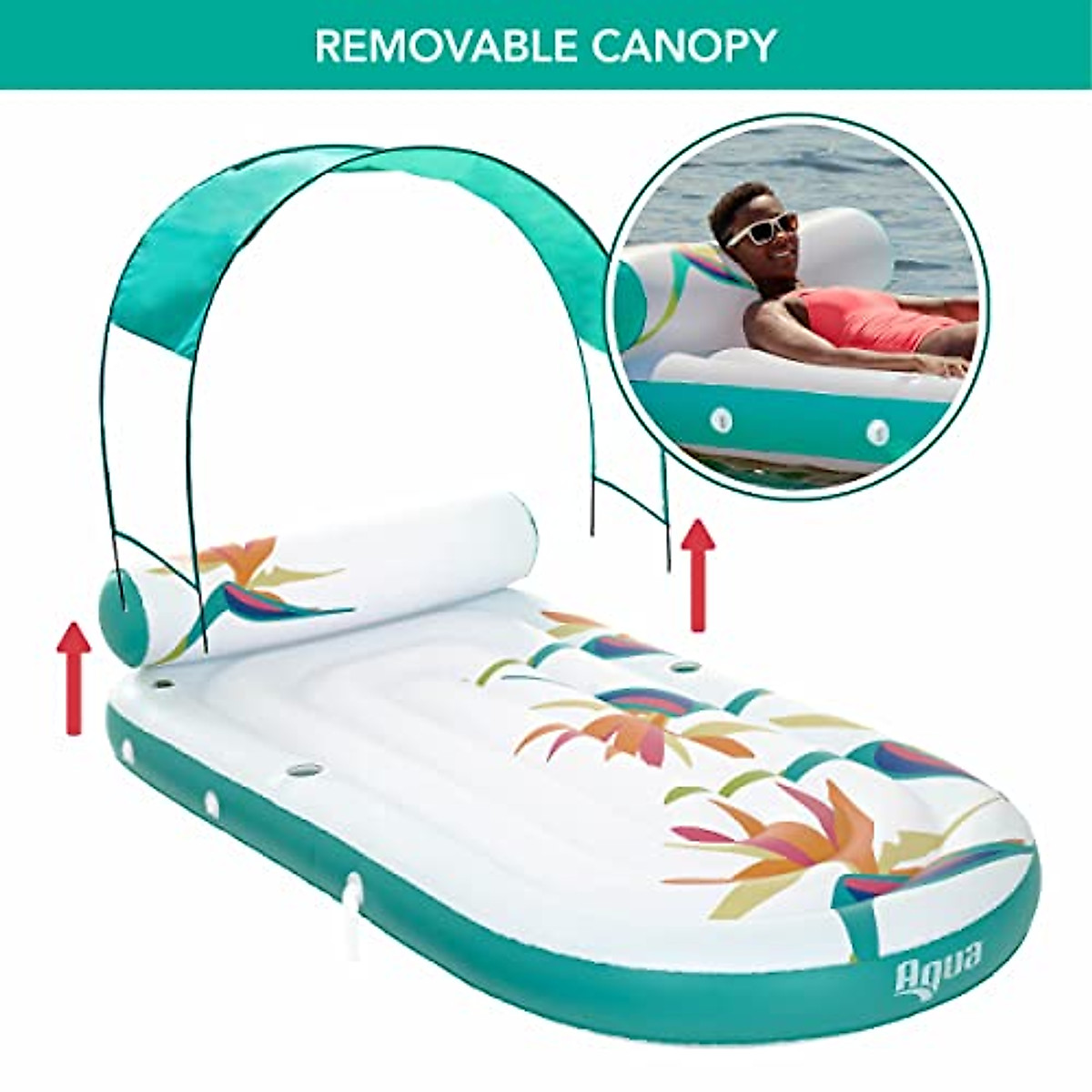 Aqua Paradise Pool Float Lounge with Canopy