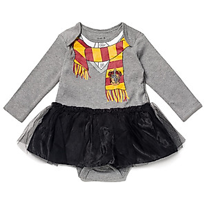 Warner Bros. Harry Potter Gryffindor Toddler Girls Tulle Costume Dress and Headband Gray/Red 2T