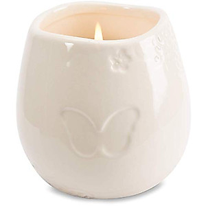 Pavilion Gift Company Light Your Way Memorial 19179 in Memory of Mother Ceramic Soy Wax Candle, White, 8 oz