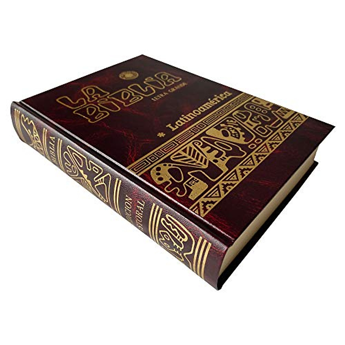 La Biblia Catolica Latinoamericana Letra Grande Edicion Cartone en Español con Señalador Biblico - The Latin American Catholic Bible Spanish Edition with Bookmarks (Red)