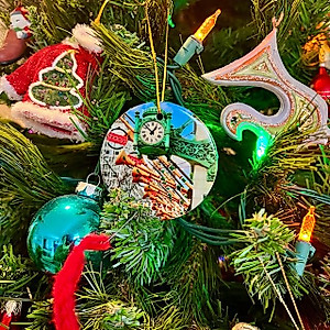 Florida Clearwater Beach Ocean Landscape Photo Ceramic Souvenirs Personalised Ceramic Ornament Double Sided Porcelain Xmas Tree Decorations Family Christmas Ceramics Keepsakes