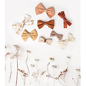 21 Pack Baby Girls Hair Clips Bows Fully Lined Non Slip Barrettes for Fine Handmade Hair Accessories for Newborn Infant Toddler Kids