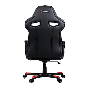 Arozzi - Milano Ergonomic Computer Gaming/Office Chair with Swivel, Tilt, Rocker, Adjustable Height and Adjustable Lumbar Support - Red