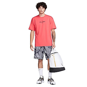 NIKE Hoops Elite Drawstring Bag (17L) DX9790-100 (WHITE/BLACK/METALLIC GOLD), Size ONE