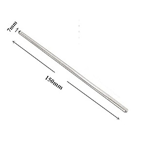 Pack of 6 Lab Glass Stirring Rod 6 inch (150mm) Long, 0.25" Diameter with Both Ends Round for Science, Lab, Kitchen, Science Education