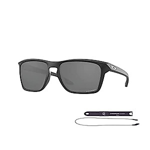 Oakley Sylas OO9448 944802 57MM Polished Rootbeer/Prizm Bronze Rectangle Sunglasses for Men + BUNDLE Accessory Leash + Designer iWear Kit