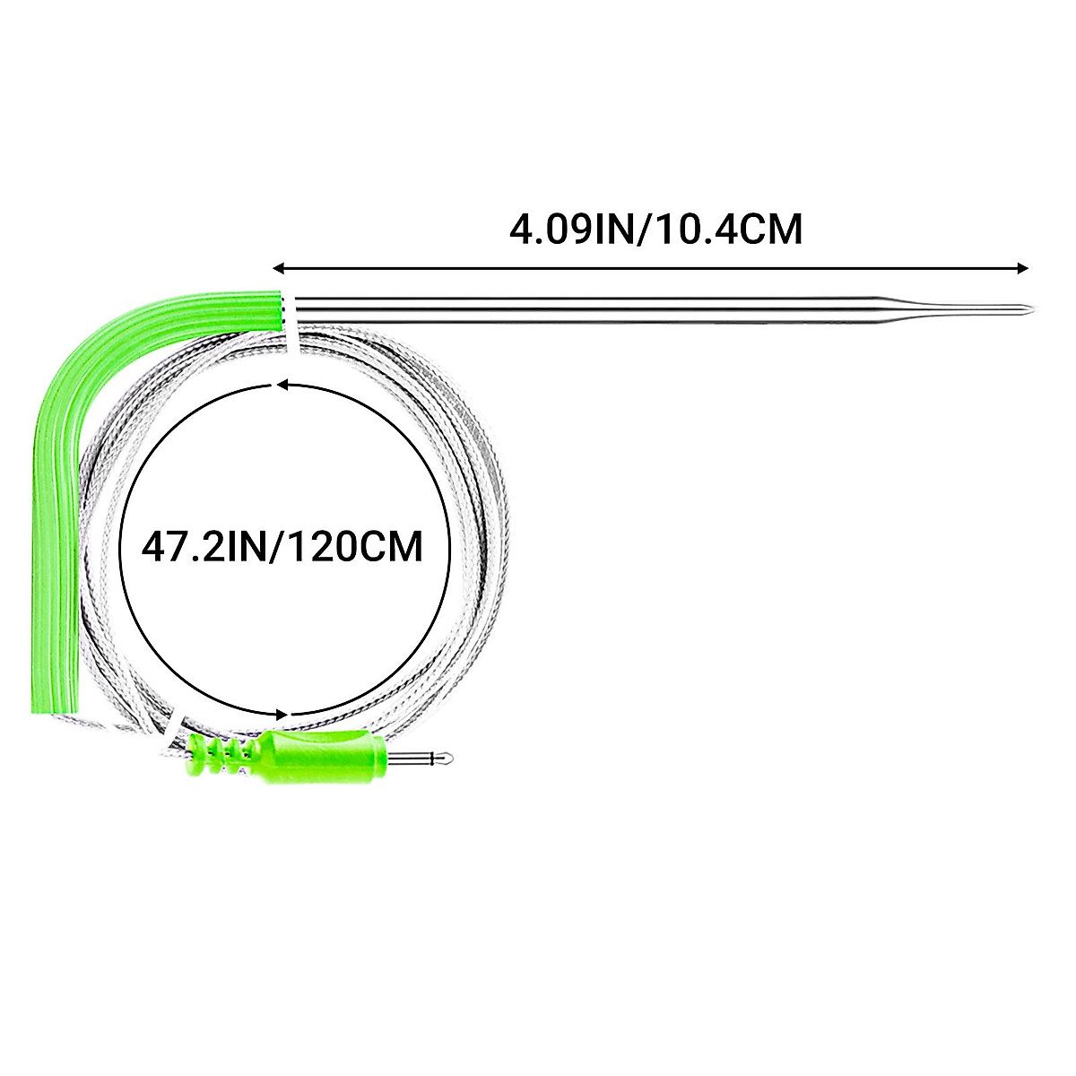 INKBIRD Grill Thermometer Replacement Colored Probes 4-Pack Set for INKBIRD Thermometer, 47 Inches Stainless Probes Only Compatible with IBBQ-4BW, IBT-24S and IBT-26S