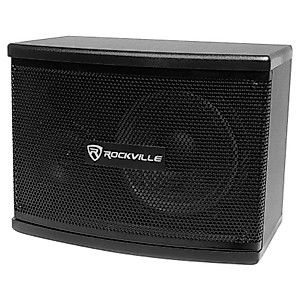 Rockville Pair KPS65 2-Way 400 Watt Karaoke Speakers+Wall Brackets/MDF, Black, 6.5"